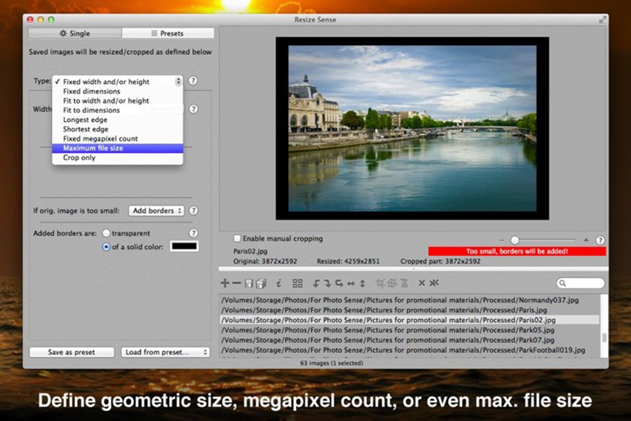 Free Download Resize Sense MacOS – tool to resize and crop photos in batches